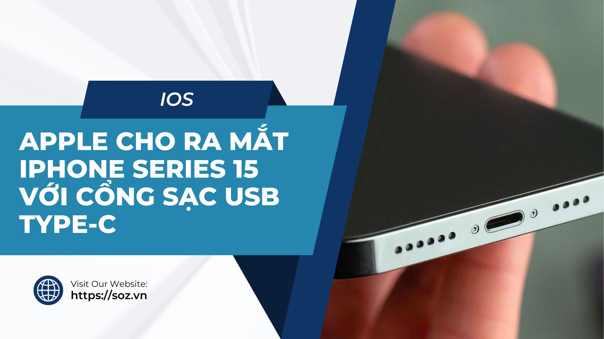 Apple thay đổi cổng sạc iPhone 15 sang USB Type-C - SOZ